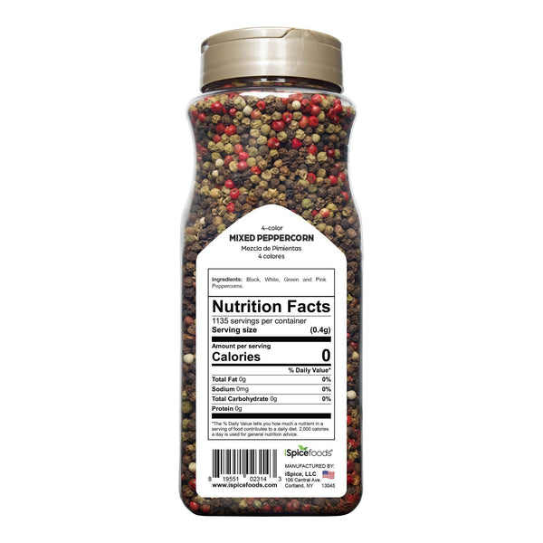 iSpice 4 Color Peppercorn Blend (16 oz) - Food Service Size | Kosher ...